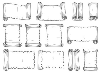 Old scroll design isolated on white background Vector Image