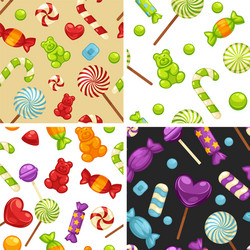 Sign candy and colorful candies set caramel Vector Image