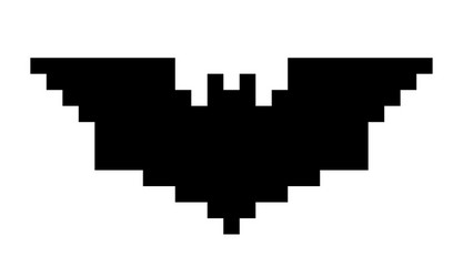 Pixel bat image for game assets Royalty Free Vector Image