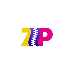 Zip security logo concept design Royalty Free Vector Image