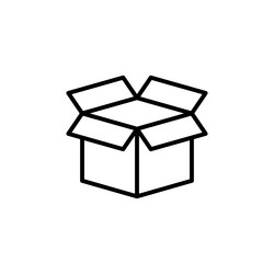Box icon box sign delivery package parcel box Vector Image
