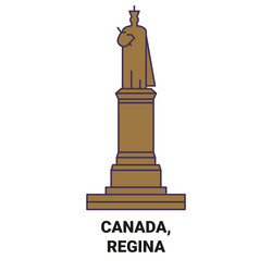 Canada regina offices travel landmark Royalty Free Vector