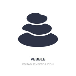 Pebble pile on white background creative icon Vector Image