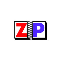 Zip security logo concept design Royalty Free Vector Image