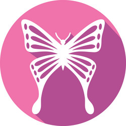 White butterfly icon Royalty Free Vector Image
