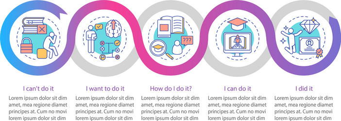 Achieving goals infographic chart design template Vector Image
