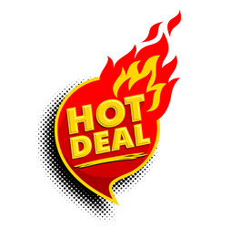 Hot deal sticker template Royalty Free Vector Image
