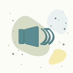 Icon sound flat image sound notification cartoon Vector Image