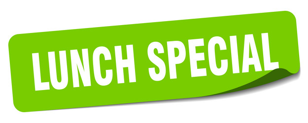 Lunch special sticker label Royalty Free Vector Image