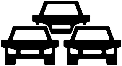 Car traffic jam icon symbol and sign Royalty Free Vector