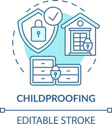 Childproofing concept icon Royalty Free Vector Image