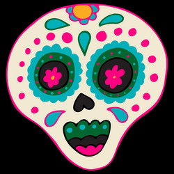Day of the dead dia de los muertos sugar skulls Vector Image