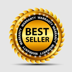 Gold sign label template Royalty Free Vector Image