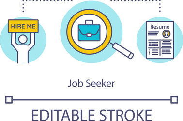 Candidate experience interview concept icon Vector Image