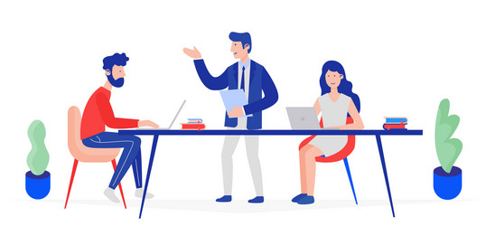 Creative thinking team brainstorming idea Vector Image