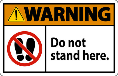 Warning do not step symbol sign on white Vector Image