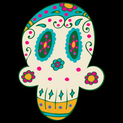 Day of the dead dia de los muertos sugar skulls Vector Image
