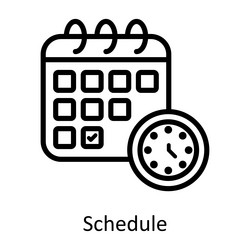 Schedule solid icons simple stock illust Vector Image