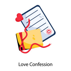 Love confession Royalty Free Vector Image - VectorStock