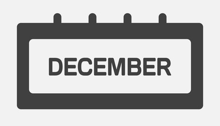 Template icon page calendar month december Vector Image