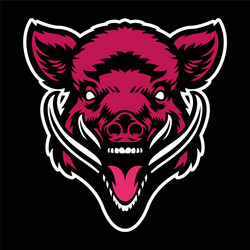 Angry wild boar head Royalty Free Vector Image