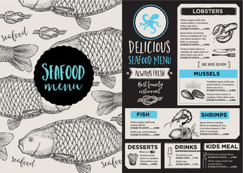 Seafood Menu Template Vector Images (over 9,500)