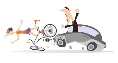 Bike Crash Cartoon Vector Images (over 180)