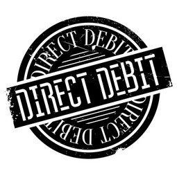 Direct debit rubber stamp Royalty Free Vector Image