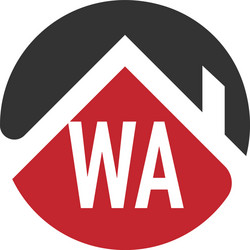 Initial letter wa building logo design template Vector Image