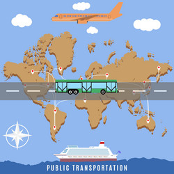 World map connection Royalty Free Vector Image