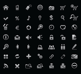 Web icons grey Royalty Free Vector Image - VectorStock