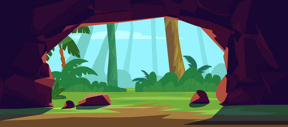 Cartoon cave entrance Royalty Free Vector Image