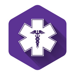 Medical symbol of the emergency - star life Vector Image