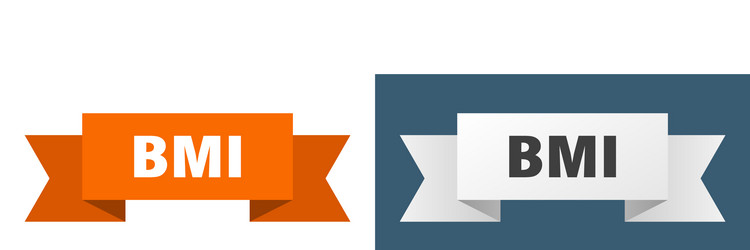 Bmi label isolated seal sticker sign Royalty Free Vector