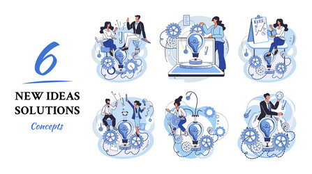 Idea and creative business solutions Royalty Free Vector