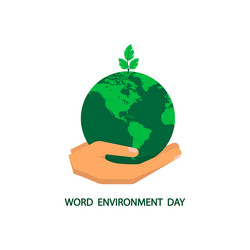 World environment day icon Royalty Free Vector Image