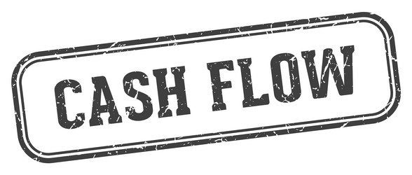 Cash flow stamp label on transparent Royalty Free Vector