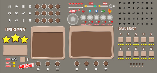 Submarine computer game with user interface Vector Image