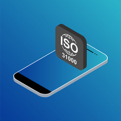 Iso 31000 icon risk management standard quality Vector Image