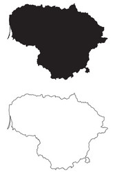 Lithuania Map Outline Vector Images (over 370)