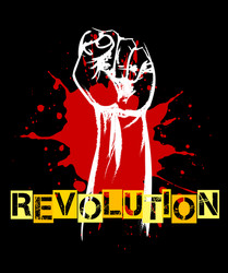 Revolution poster background with rays Royalty Free Vector