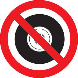 Denied circle red prohibited icon Royalty Free Vector Image