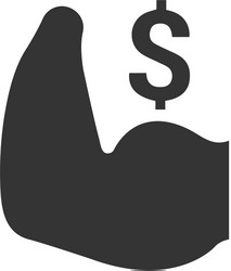 Financial strength icon Royalty Free Vector Image