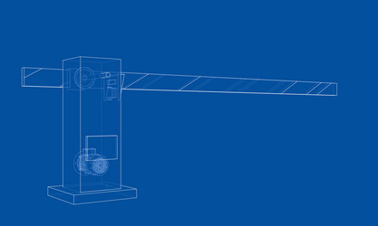 Outline barrier gate Royalty Free Vector Image