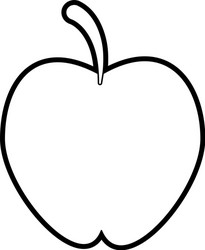 Apple Uncolored Vector Images (43)