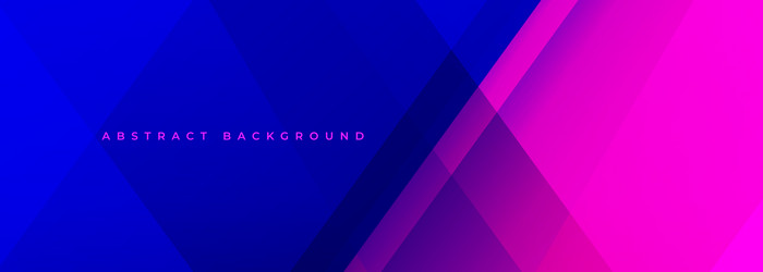 Bright modern pink and blue abstract wide banner Vector Image