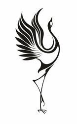 Crane bird Royalty Free Vector Image - VectorStock