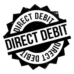 Direct debit rubber stamp Royalty Free Vector Image