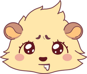 Funny cavy drooling hungry emoticons Royalty Free Vector