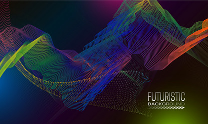 Futuristic wavy stream background design Vector Image